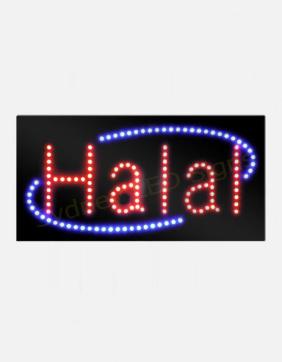 halal-open-led-sign | Sydney LED Signs